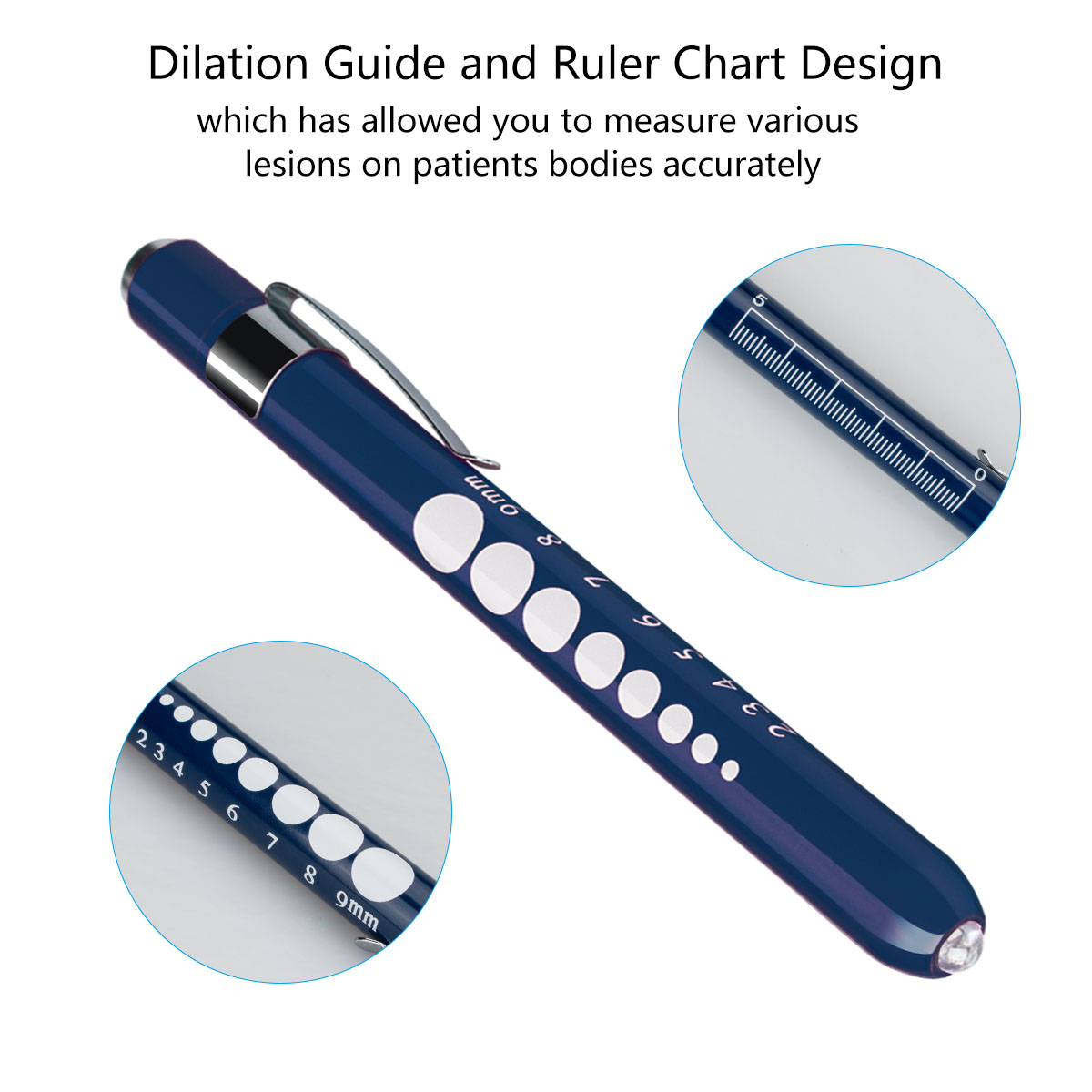 5- pen light with pupil gauge